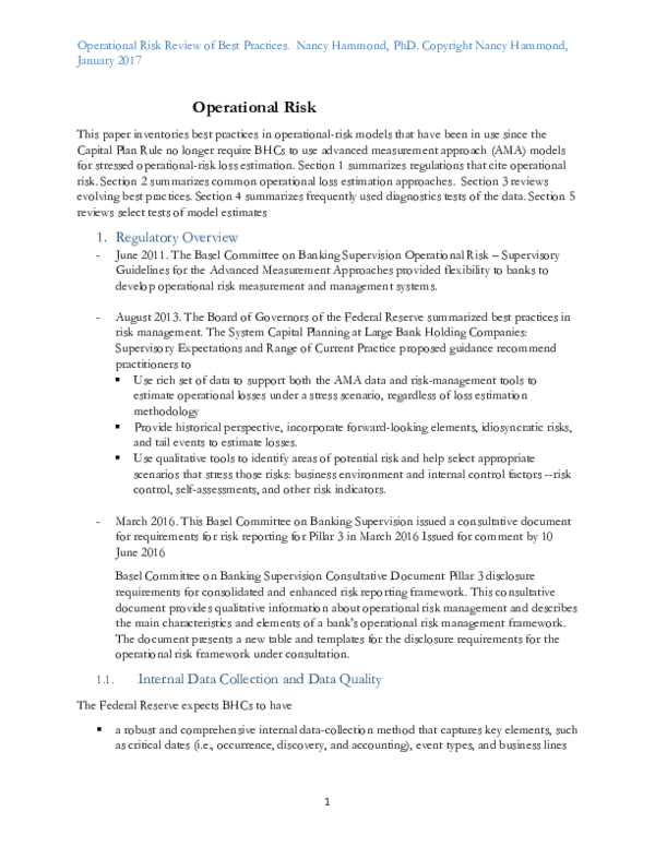 (DOC) Operational Risk Best Practices