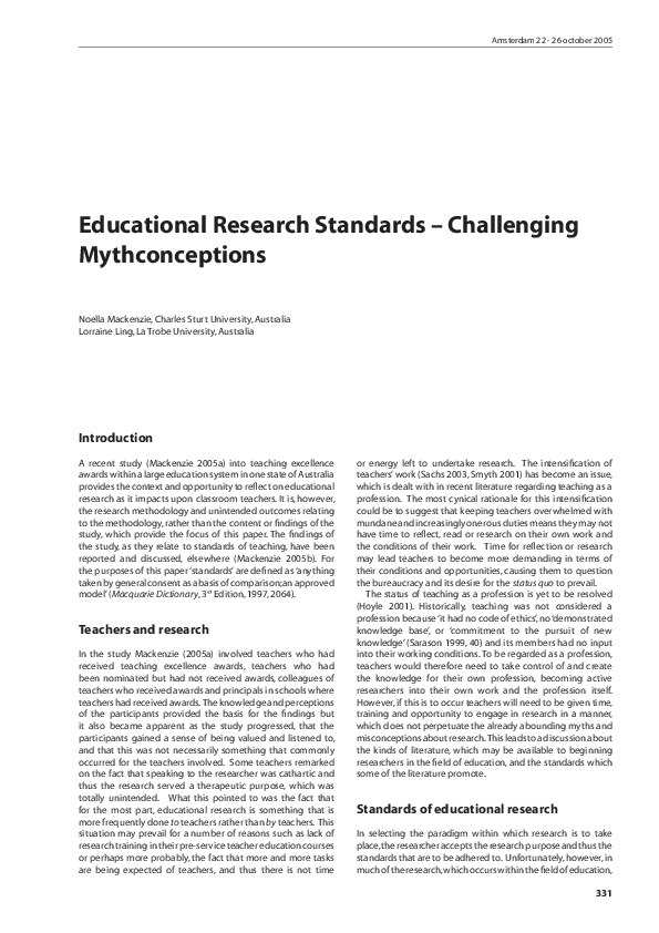 (PDF) Educational Research Standards - Challenging Mythconceptions (49)
