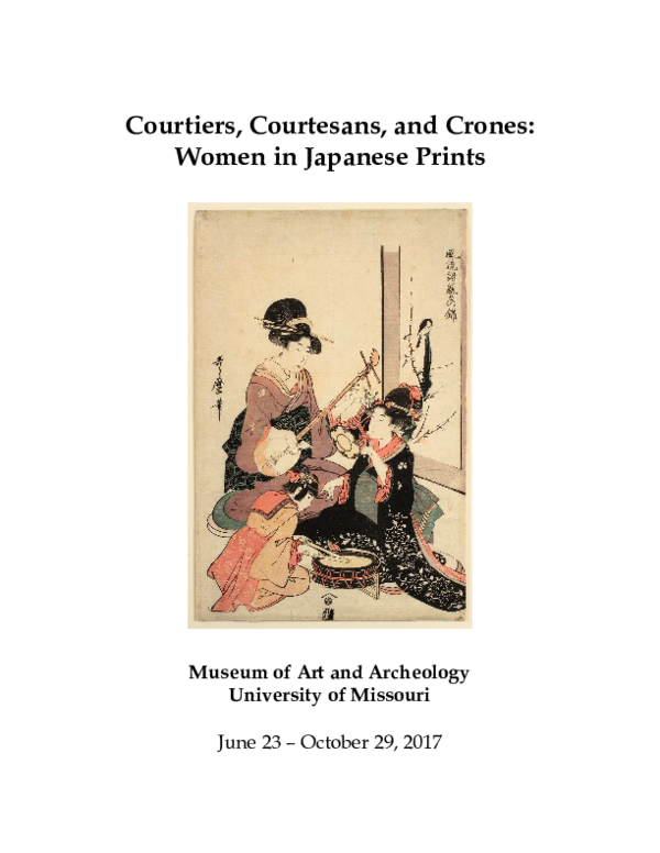 (PDF) Courtiers, Courtesans, and Crones: Women in Japanese Prints