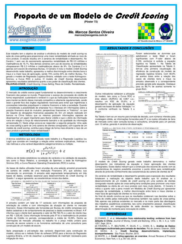 (PDF) Proposta de um Modelo de Credit Scoring