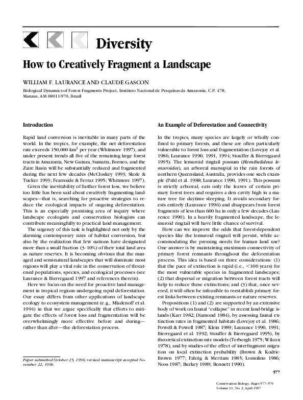 (PDF) How to Creatively Fragment a Landscape