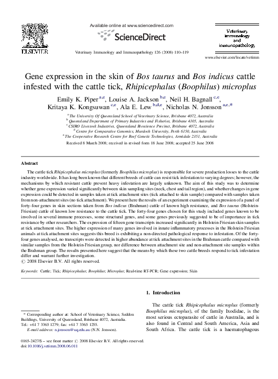 (PDF) Comparative microarray analysis of Rhipicephalus (Boophilus) microplus expression profiles ...