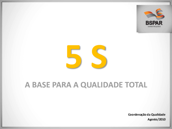 (PDF) 5 S A BASE PARA A QUALIDADE TOTAL