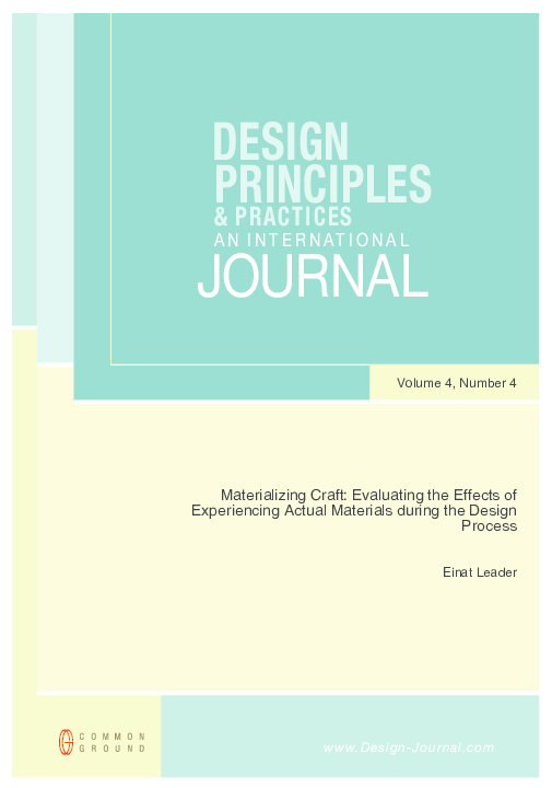 (PDF) 'Materializing Craft – Evaluating the Effects of Experiencing ...