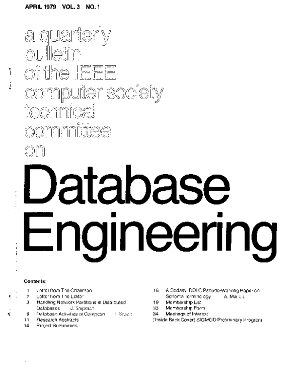 (PDF) An overview of recent data base research