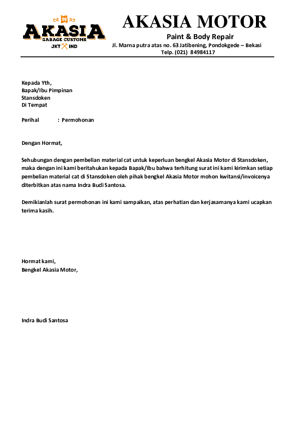 Akasia Motor - Perumperindo.co.id