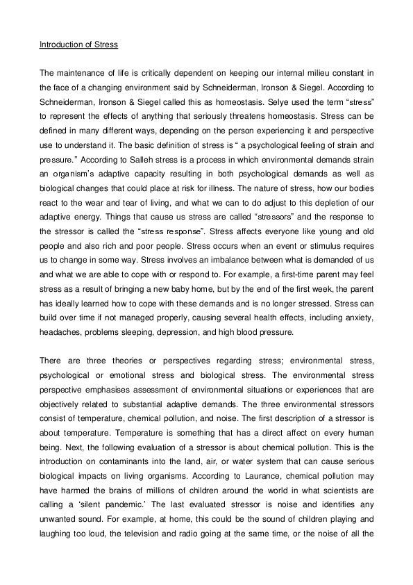 (DOC) Introduction of Stress