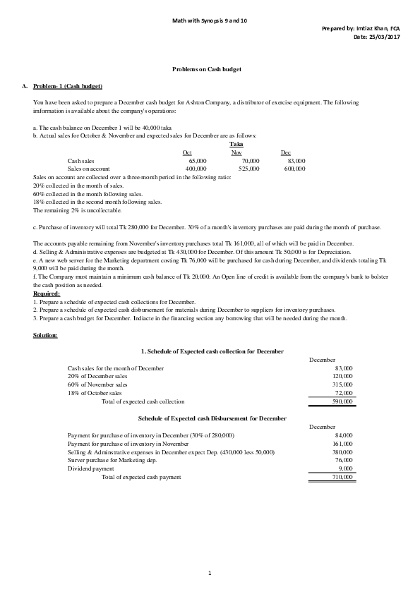 (PDF) Math with Synopsis 9 and 10