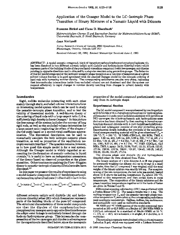 (PDF) Application of the Onsager model to the LC-isotropic phase transition of binary mixtures ...