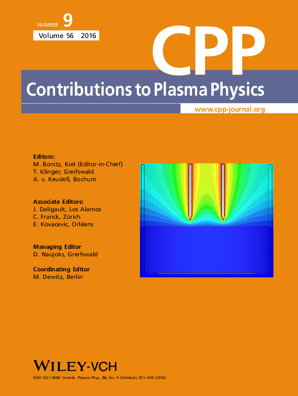 (PDF) Contributions to Plasma Physics Simulation and Experimental Study ...