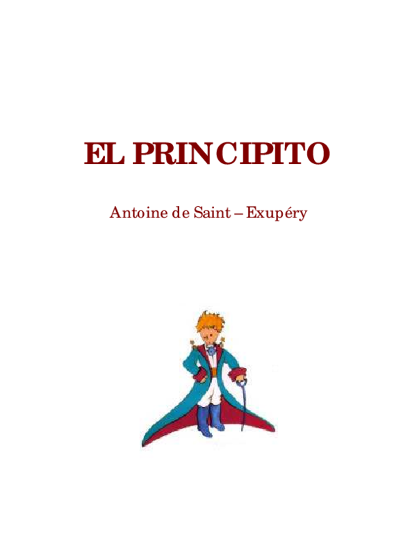 (PDF) EL PRINCIPITO Antoine de Saint – Exupéry