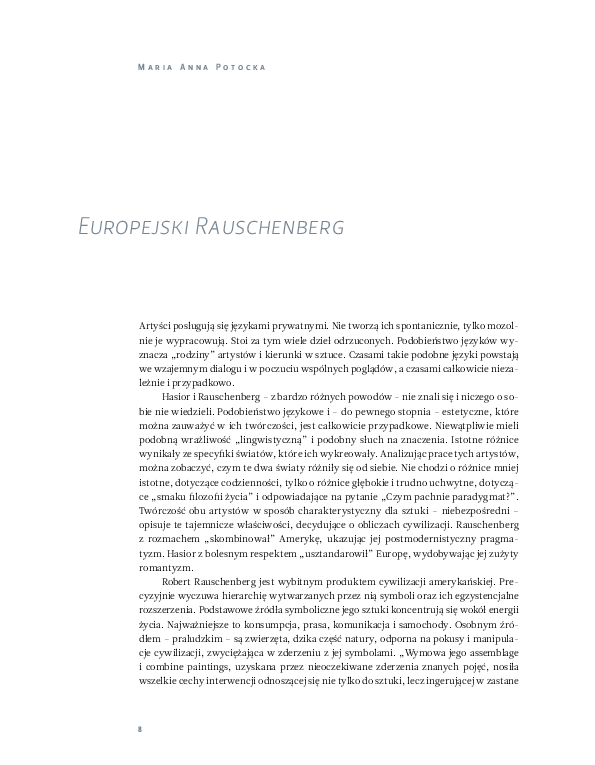 (PDF) Polski Rauschenberg / Polish Rauschenberg | Masza Potocka ...