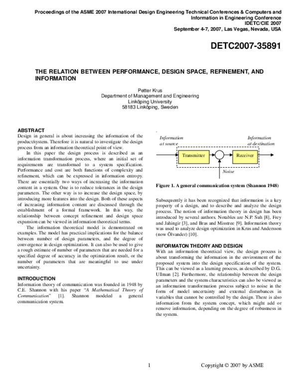(PDF) THE RELATION BETWEEN PERFORMANCE, DESIGN SPACE, REFINEMENT, AND ...