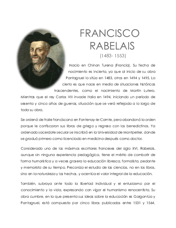 (DOC) FRANCISCO RABELAIS