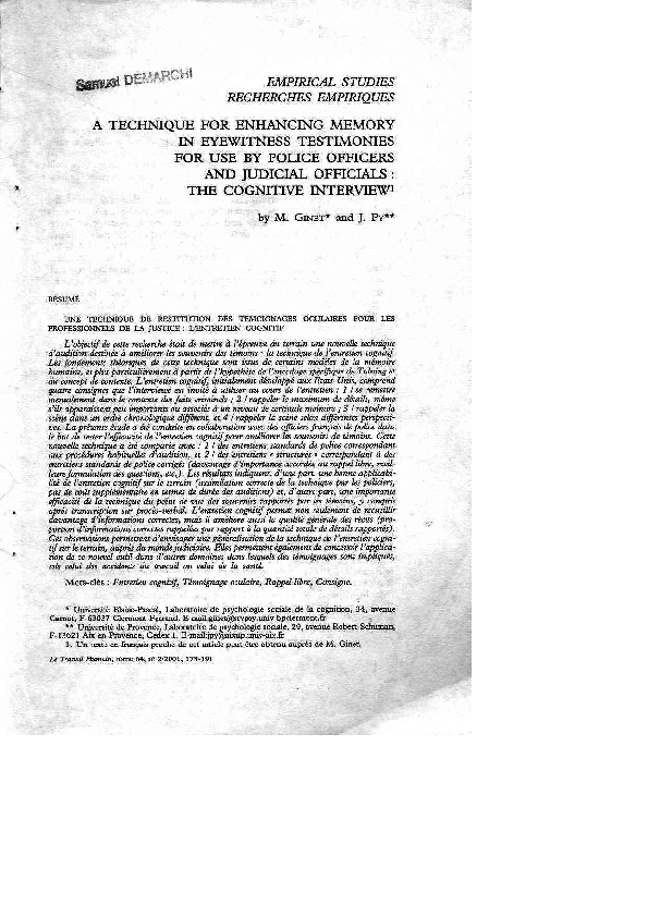 (PDF) A technique for enhancing memory in eye witness testimonies for ...