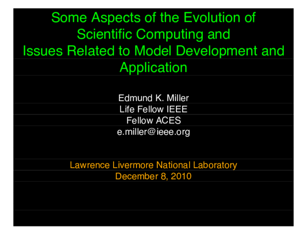 (PDF) CEM Software-Some Aspects of the Evolution of Scientific ...