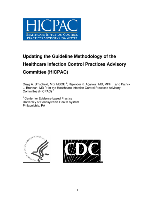 (PDF) Updating the guideline development methodology of the Healthcare ...