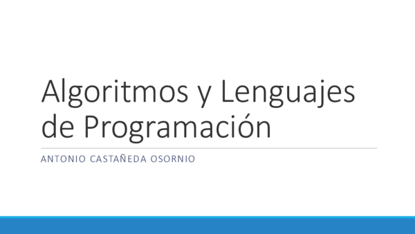 (PDF) Algoritmos y Lenguajes de Programación
