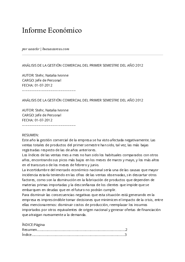 Ejemplo De Informe-