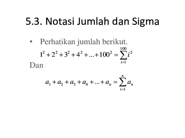 (PPT) Notasi jumlah dan sigma Copy
