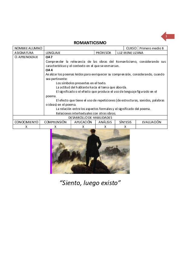 (PDF) Guía romanticismo