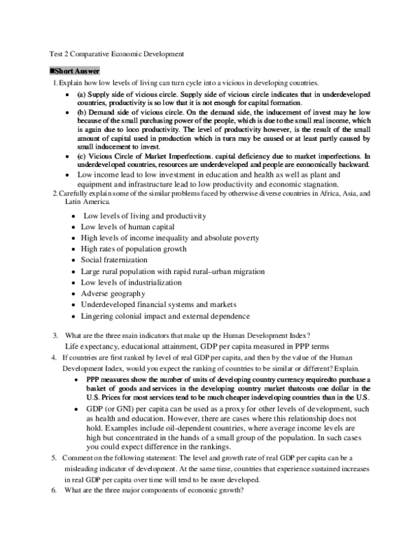 (DOC) Test 2 Comparative Economic Development