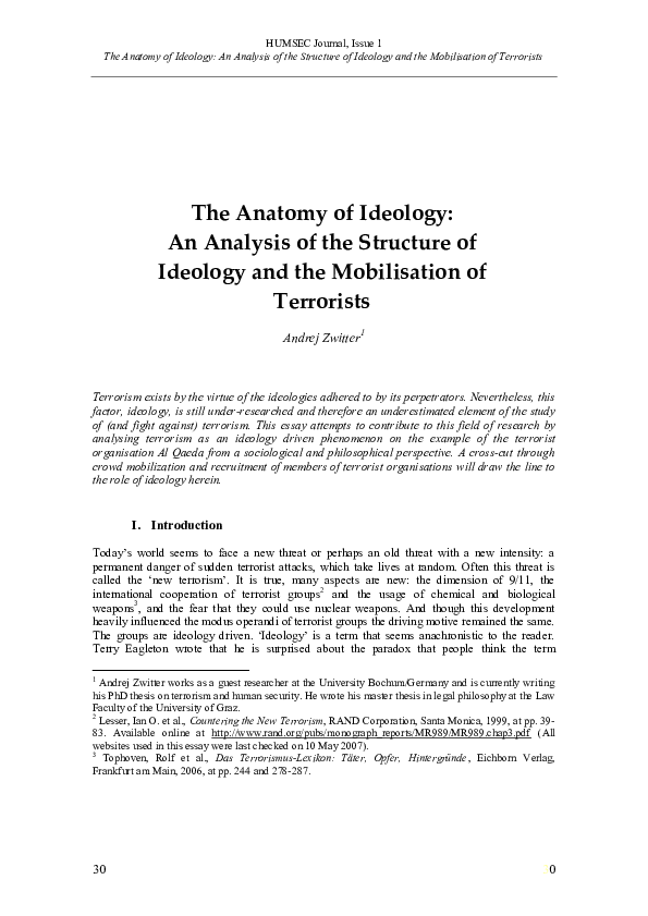 (PDF) The anatomy of ideology: An analysis of the structure of ideology ...