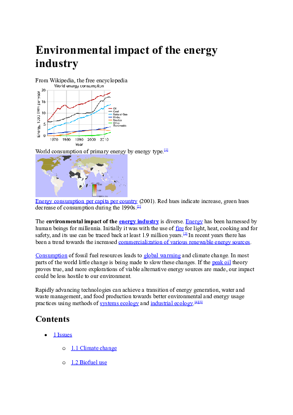 (DOC) Environmental impact of the energy industry