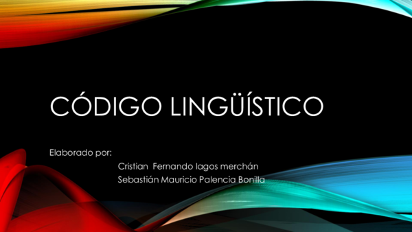 (PPT) Código lingüístico