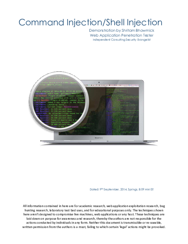 (PDF) . Command Injection