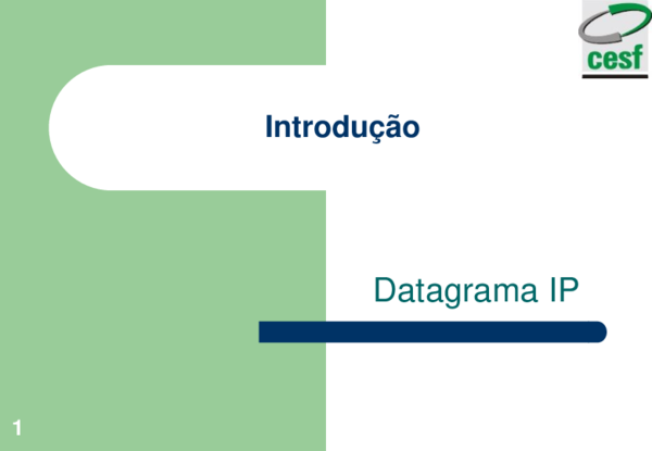 (PPT) - Datagrama IP e Encaminhamento de Datagramas