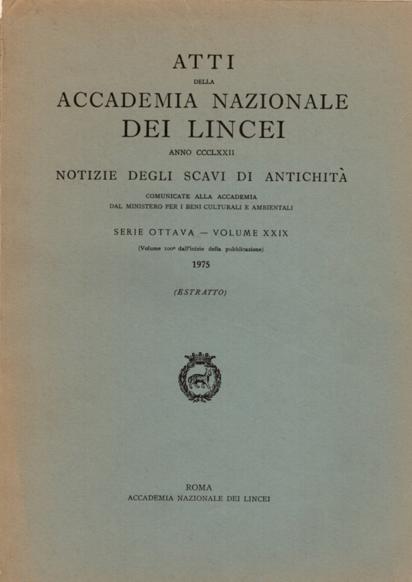(PDF) Castel di Decima (Roma). La necropoli arcaica in Notizie Scavi 1975