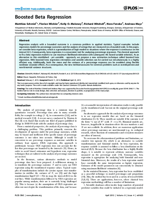 (PDF) Boosted Beta Regression
