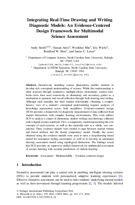 (PDF) Integrating Real-Time Drawing and Writing Diagnostic Models: An ...