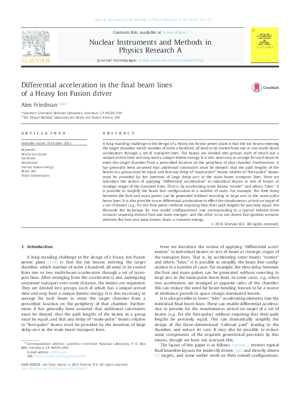 (PDF) Differential acceleration in the final beam lines of a Heavy Ion ...