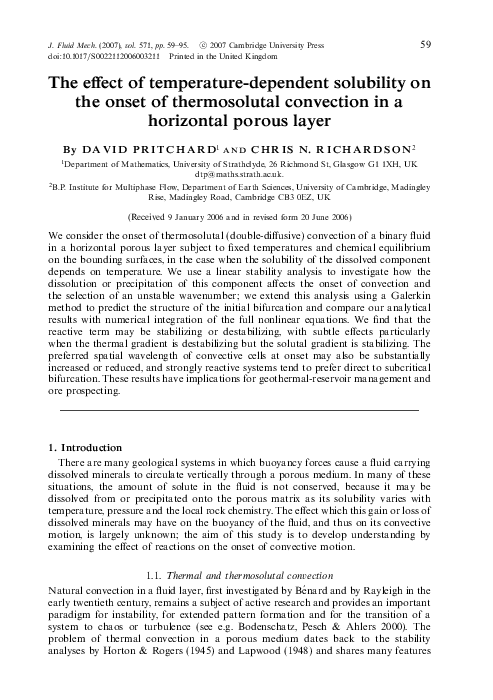 (PDF) The effect of temperature-dependent solubility on the onset of thermosolutal convection in ...