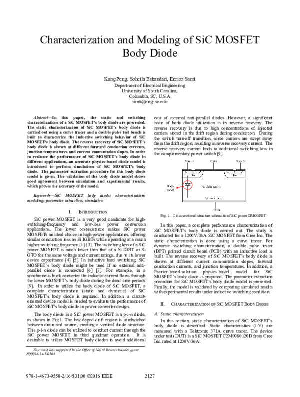(PDF) Characterization and Modeling of SiC MOSFET Body Diode