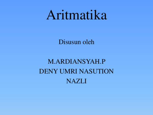 (PPT) Operasi Aritmatika | Youtube Audio Library Indonesia - Academia.edu