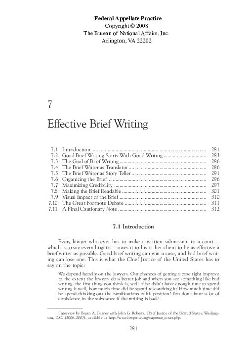 (PDF) Effective Brief Writing