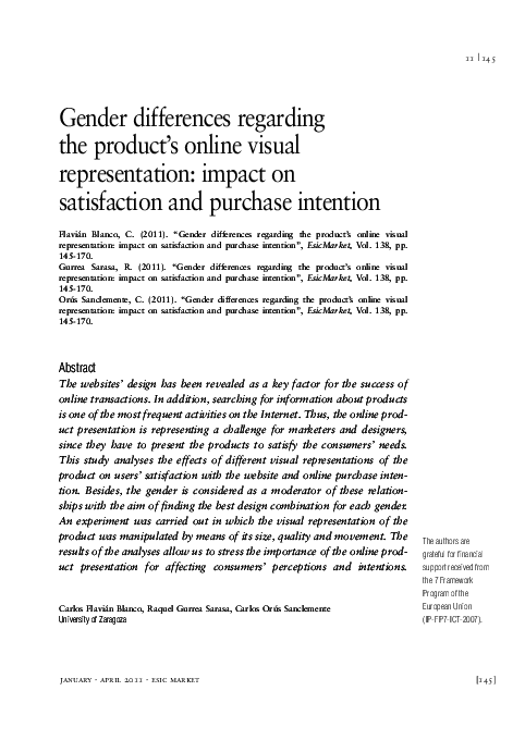 (PDF) Gender Differences Regarding the Product's Online Visual ...