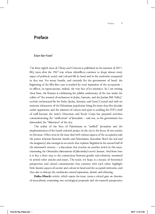 (PDF) Preface, volume 48 (Summer 2017), English