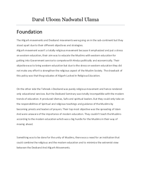 (DOC) Nadwat Ul Ulema