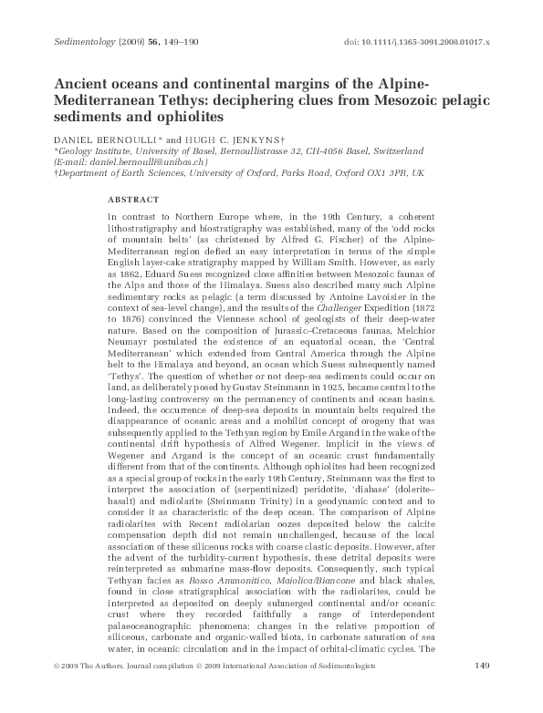(PDF) Ancient oceans and continental margins of the Alpine ...