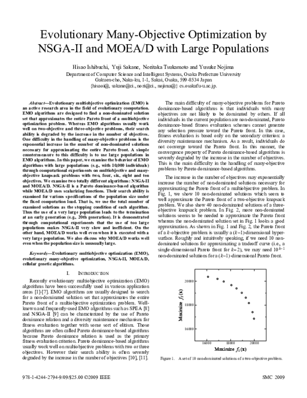 (PDF) Evolutionary many-objective optimization by NSGA-II and MOEA/D ...