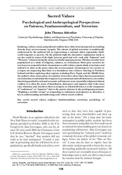 (PDF) Sacred Values