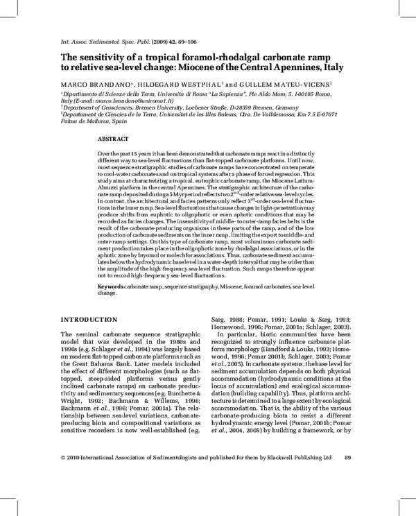 (PDF) The sensivity of a tropical foramol-rhodalgal carbonate ramp to ...