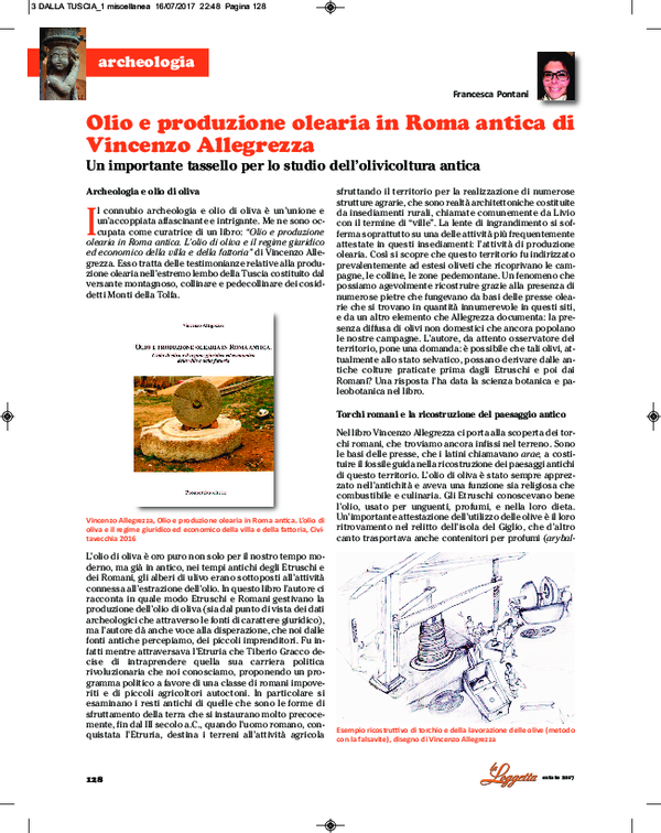 (PDF) Revew of the volume "Oil and oil production in ancient Rome"