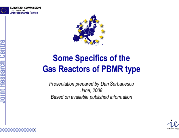 (PDF) Some Specifics of the gas reactors of PBMR type
