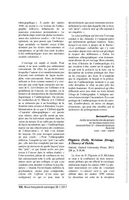 (PDF) Fligstein (Neil), McAdam (Doug), A Theory of Fields.