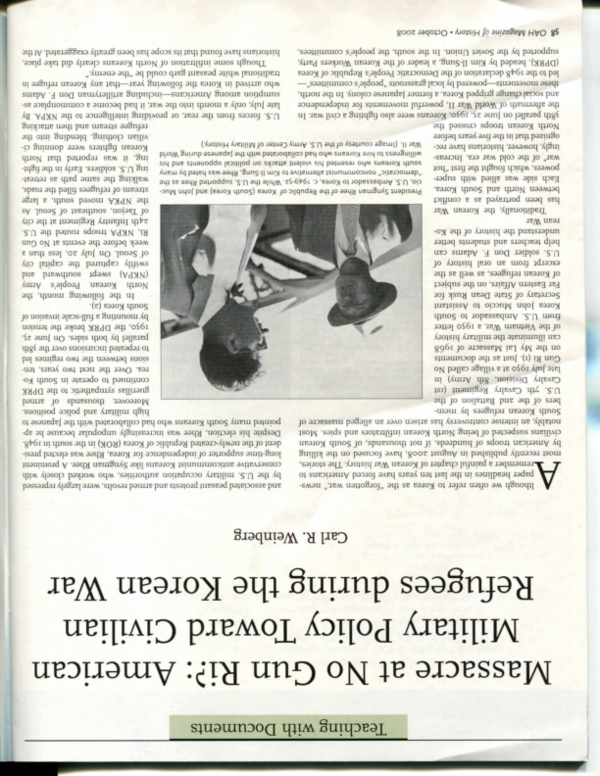 (PDF) Massacre at No Gun Ri?: American Military Policy Toward Civilian ...